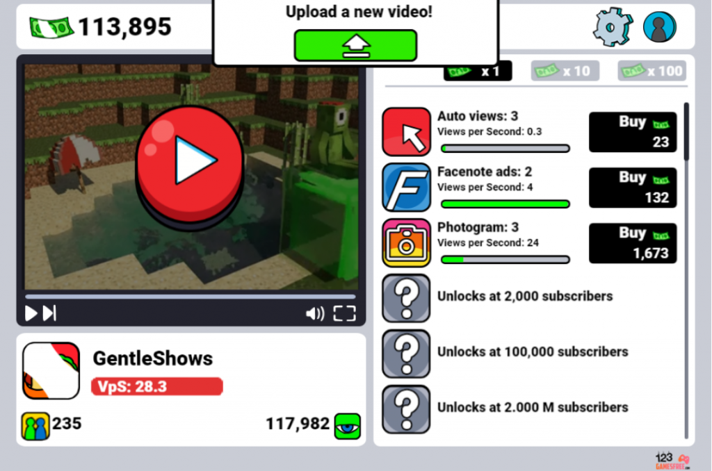 Play Tube Clicker game - 123 fun games online for kids